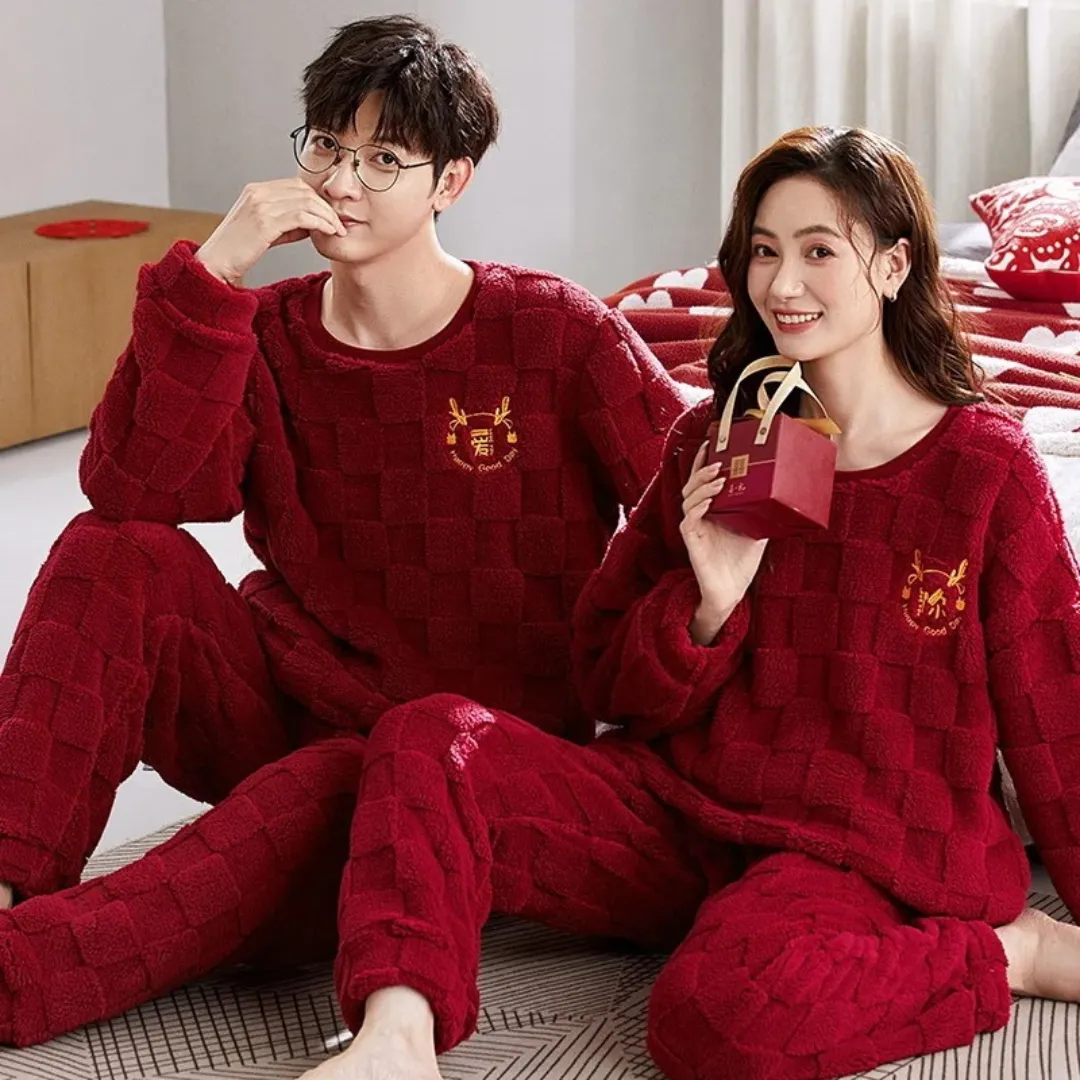 Pyjama couple assorti cocooning - Atelier Mila